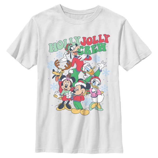Mickey Mouse and Friends ''Holly Jolly Crew'' T-Shirt for Kids is ...