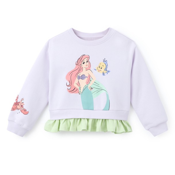 Ariel Pullover Sweatshirt for Girls - The Little Mermaid is now ...