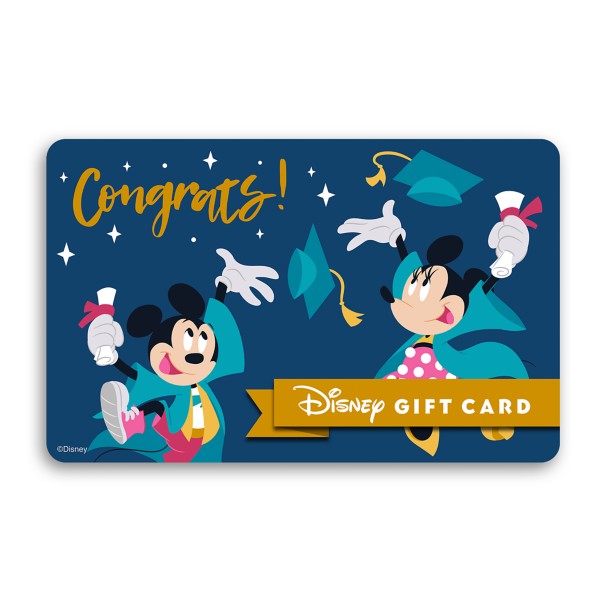 Mickey and Minnie Mouse Graduation ''Congrats!'' Disney Gift Card - Buy ...